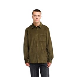 Langarmhemd Quiksilver "Smoke Trail Cord", Herren, Gr. M, US-Gr&ouml;&szlig;en, gr&uuml;n (grape leaf), Obermaterial: 100% Baumwolle., Hemden
