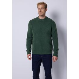 Rundhalspullover Street One MEN, Herren, Gr. L (42), gr&uuml;n (soft olive gr&uuml;n), Stoff, 44% Polyacryl, 23% Wolle, 29% Polyester, 4% Elasthan, unifarben, normal normal, Rundhals, Rippb&uuml;ndchen, Pullover Rundhalspullover, Grobstrick