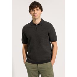 Kurzarmpullover Street One MEN, Herren, Gr. L (42), basic schwarz, Web, 80% Baumwolle, 20% Nylon, unifarben, normal normal, V-Ausschnitt, Rippb&uuml;ndchen, Pullover, im soften Baumwoll-Mix
