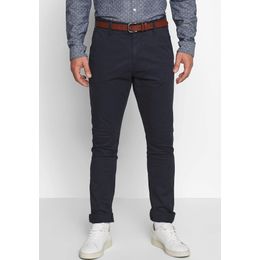 Stoffhose INDICODE "Gower", Herren, Gr. 28, L&auml;nge 32, blau (navy), Web, Obermaterial: 98% Baumwolle, 2% Elasthan, unifarben, schmal normal, Hosen Stoffhose, Baumwollmischung, regular fit
