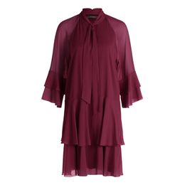 Cocktailkleid Vera Mont "Damen im Boho Style", Damen, Gr. 34, Normalgr&ouml;&szlig;en, strong aubergine, Obermaterial: 100% Polyester. Futter: 100% Polyester, ausgestellt kurz, V-Ausschnitt, Kleider