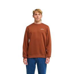 Sweatshirt Billabong "Arch Cr", Herren, Gr. L, braun (tortoise shell), Obermaterial: 55% Baumwolle, 25% Baumwolle, 20% Polyester., Sweatshirts Sweatshirt