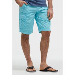 Cargoshorts CAMP DAVID, Herren, Gr. L, Normalgr&ouml;&szlig;en, aqua, Popeline, Material: 100% Baumwolle, unifarben, regular fit knielang, Hosen, aus Baumwolle