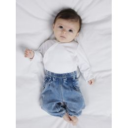 Regular-fit-Jeans name it "NBFROSE R FRILL JEANS 1550-TO NOOS", M&auml;dchen, Gr. 50, N-Gr, blau (medium blau denim), Denim/Jeans, Obermaterial: 57% Lyocell, 31% Polyester, 10% Viskose, 2% Elasthan, Abriebeffekte, relaxed fit, Jeans