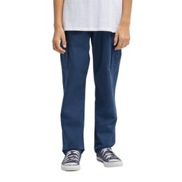 Schlupfhose Billabong "Larry Cargo", M&auml;dchen, Gr. 14(155-164cm), blau (schwarz denim), Obermaterial: 60% Baumwolle, 40% Polyester., Hosen Schlupfhose