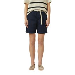 Bermudas s.Oliver, Damen, Gr. 38, N-Gr, navy, Web, Obermaterial: 98% Baumwolle, 2% Elasthan, unifarben, ca. Mitte Oberschenkel, Hosen Bermudas, inkl. geflochtenem G&uuml;rtel, Baumwollstretch