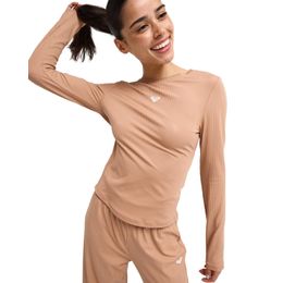 Sporttop Roxy "Rise & Vibe", Damen, Gr. L, cafe au lait, Obermaterial: 80% Polyester, 20% Elasthan., Tops Sporttop