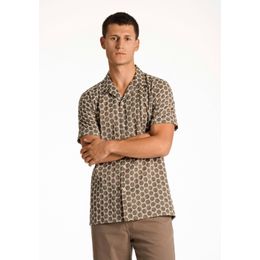 Flanellhemd LINDBERGH "Freizeithemd Relaxed Fit", Herren, Gr. L, Normalgr&ouml;&szlig;en, dk stone, Obermaterial: 100% Baumwolle, Hemden