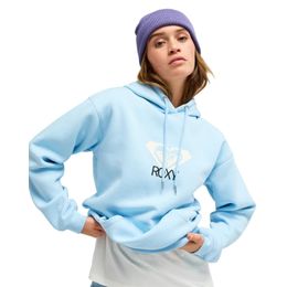 Hoodie Roxy "Surf Stoked Brushed Art", Damen, Gr. M, cerulean, Obermaterial: 60% Baumwolle, 40% Polyester., Sweatshirts Hoodie