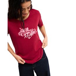 T-Shirt Roxy "Oceanwave Regular Slub", Damen, Gr. M, beet rot, Obermaterial: 60% Baumwolle, 40% Polyester., Shirts T-Shirt