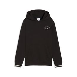 Hoodie Puma "Puma Class Graphic Hoodie Jungen", Jungen, Gr. 128, schwarz, Obermaterial: 32% Polyester, 68% Baumwolle. Kapuzenfutter: 100% Baumwolle. Rippe: 97% Baumwolle, 3% Elasthan, normal, Sweatshirts Hoodie