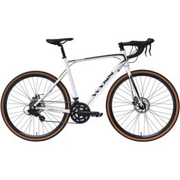 Gravelbike WYNN "GRL3.0" Gr. 54, wei&szlig;, wei&szlig;, Fahrr&auml;der, 54cm, 28 Zoll (71,12cm) hinten: 28 Zoll (71,12cm)