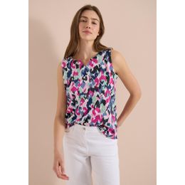 Tr&auml;gertop Cecil, Damen, Gr. XL (44), bunt (juicy lime), Web, 100% Baumwolle, gemustert, comfort fit normal, Rundhals, normaler Saum, Tops Tr&auml;gertop, mit geschlitztem Rundhalsausschnitt