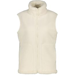alife and kickin Fellimitatweste ALIFE & KICKIN "Damen EstherAK T Fellimitatweste, Weste", Damen, Gr. L, sanftes wei&szlig;, 100% Polyester, Westen, Gerippte Strickoptik mit Stehkragen und Eingrifftaschen