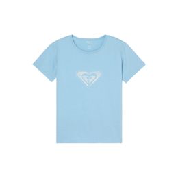 T-Shirt Roxy "Lilyregular Night", M&auml;dchen, Gr. 12(148-156cm), cerulean, Obermaterial: 70% Baumwolle, 30% Baumwolle., Shirts T-Shirt