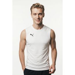 Fu&szlig;balltrikot Puma "TEAMGOAL SLEEVELESS JERSEY", Herren, Gr. L, Puma wei&szlig;, Puma schwarz, feather gray, Interlock, Obermaterial: 100% Polyester, unifarben, regular fit normal, Rundhals, Trikots Fu&szlig;balltrikot, f&uuml;r Fu&szlig;ball, &auml;rmellos, sportlicher Stil, aus Interlock-Material