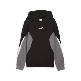 Hoodie Puma "Essentials Block Hoodie Jungen", Jungen, Gr. 116, schwarz, Obermaterial: 32% Polyester, 68% Baumwolle. Kapuzenfutter: 100% Baumwolle. Rippe: 97% Baumwolle, 3% Elasthan. Seitentasche &ndash; Oben: 100% Baumwolle, normal, Sweatshirts Hoodie