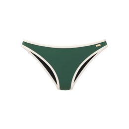 Bikini-Hose Copenhagen Studios "Emma", Damen, Gr. 34, N-Gr, dunkelgr&uuml;n, Recycling-Polyamid, Badehosen Bikini-Hose, mit Kontrastpaspel