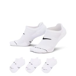 Sportsocken Nike "U NK ED ELVD NS 3P - 144", Damen, Gr. L (42/45), wei&szlig; (multi, color), Obermaterial: 68% Baumwolle, 30% Polyester, 2% Elasthan, Socken Sportsocken, f&uuml;r sportliche Aktivit&auml;ten