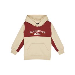 Hoodie Quiksilver "Knowledge Aera", Jungen, Gr. 2(84-92cm), bone wei&szlig;, Obermaterial: 55% Baumwolle, 45% Polyester., Sweatshirts Hoodie