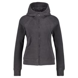 alife and kickin Fleecejacke ALIFE & KICKIN "Damen AyuAK F Fleecejacke Kapuze, Jacke", Damen, Gr. L, grau (graphite grau), 100% Polyester, Jacken Fleecejacke, Weiches Fleece mit Kapuze, Eingrifftaschen und Rei&szlig;verschluss