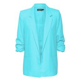 Blusenblazer Soaked in Luxury "Blazer SLShirley", Damen, Gr. L, blau (ashley blau), Obermaterial: 50% Polyester Pol. recyc.. 50% Polyester PES., Blazer Blusenblazer