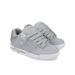 Sneaker DC Shoes "Command", Damen, Gr. 10(42), grau, silber, Obermaterial:52.53% Leder + 47.47% Synthetic., Schuhe Sneaker