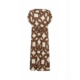 Maxikleid soyaconcept "Soya Concept Dress SC-FELICITY", Damen, Gr. M, Normalgr&ouml;&szlig;en, 8710c toffee combi, Obermaterial: 50% Baumwolle, 50% Viskose, Kleider Maxikleid