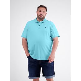 Poloshirt Lerros "Poloshirt in Cool-&-Dry-Piqu&eacute;qualit&auml;t, gro&szlig;e Gr&ouml;&szlig;en", Herren, Gr. 4XL, reef blau, 60% Baumwolle, 40% Polyester, ohne Ausschnitt, Shirts