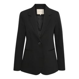Blusenblazer Kaffe "Blazer KAsakura", Damen, Gr. 34, schwarz (schwarz deep), Obermaterial: 77% Polyester PES. 18% Viskose CV. 5% Elasthan EL., Blazer Blusenblazer