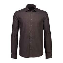 Businesshemd Junk De Luxe "Business-Casual-Hemd Modern Fit", Herren, Gr. L, Normalgr&ouml;&szlig;en, dk braun mel, Obermaterial: 100% Baumwolle, Hemden