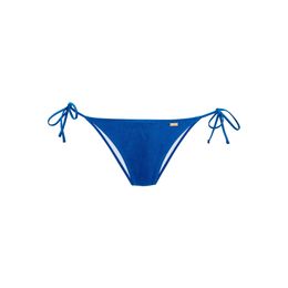 Bikini-Hose Copenhagen Studios "Manon", Damen, Gr. 34, N-Gr, blau (royalblau), Recycling-Polyamid, gl&auml;nzend, Badehosen Bikini-Hose, aus gl&auml;nzendem Material