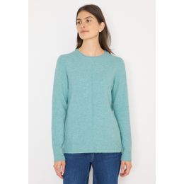 Strickpullover Cecil, Damen, Gr. XL (44), conifere gr&uuml;n melange, Web, 37% Baumwolle, 34% Polyacryl, 26% Polyester, 3% Elasthan, unifarben, normal normal, Rundhals, Strickb&uuml;ndchen, Pullover Strickpullover, aus Feinstrick