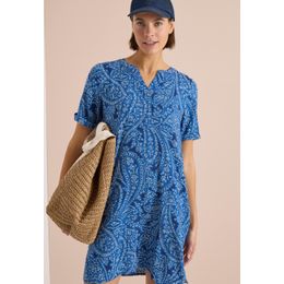 Tunikakleid Cecil, Damen, Gr. L (42), US-Gr&ouml;&szlig;en, universal blau, Stoff, 100% Viskose, bedruckt, normal knieumspielend, Rundhals, normaler Saum, Kleider, aus Viskose