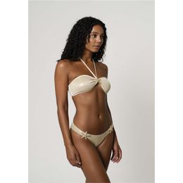 Balconette-Bikini MODA MINX "Starfish Bandeau", Damen, Gr. L, gold (goldfarben), 82% Polyamid, 18% Elasthan, unifarben, Bikini-Sets Balconette-Bikini, mit tollem Seestern-Element