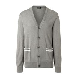 Cardigan Maerz Muenchen "Maerz Muenchen 525901 Cardigan Herren Bekleidung", Herren, Gr. 48, grau, 50% Schurwolle, 50% Baumwolle, Strickjacken