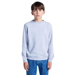 Sweatshirt Element "Icon Embroidery", Jungen, Gr. 10(140-148cm), mid grau heather, Obermaterial: 55% Baumwolle, 25% Baumwolle, 20% Polyester., Sweatshirts Sweatshirt