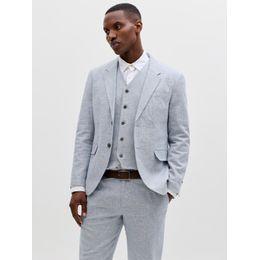 Jack & Jones JACK & JONES Herren Sakko "JPRMARTIN SUMMER BLZ LINEN BLEND NO06 SN"faded denim fit:slim fit, Gr. 48, unifarben, Web, Obermaterial: 70% Baumwolle,