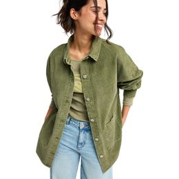 Hemdjacke Roxy "Kick Back Washed Cord", Damen, Gr. L, gr&uuml;n (winter moss), Obermaterial: 100% Baumwolle., Jacken