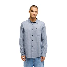Langarmhemd Quiksilver "Motherfly Heather", Herren, Gr. L, US-Gr&ouml;&szlig;en, schwarz navy heather, Obermaterial: 100% Baumwolle., Hemden