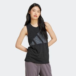 Tanktop adidas Sportswear "ESSENTIALS WINNERS", Damen, Gr. S, schwarz-wei&szlig; (schwarz, wei&szlig;), Obermaterial: 50% Polyester, 25% Baumwolle, 25% Viskose, Rundhals, Tops Tanktop