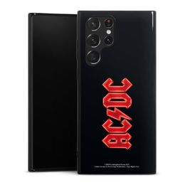 DeinDesign Galaxy S22 Ultra Handy Silikon H&uuml;lle Case schwarz Handyh&uuml;lle Official Licensed Product Acdc Logo