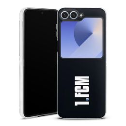 DeinDesign Galaxy Z Flip 7 FE Handy Hard Case Schutzh&uuml;lle transparent Smartphone Handy H&uuml;lle Official Licensed Product 1. Fcm 1. Fc Magdeburg Hard Case