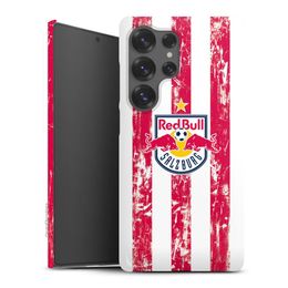 DeinDesign Galaxy S25 Ultra Handy Premium Case Smartphone Handyh&uuml;lle Schutzh&uuml;lle gl&auml;nzend Stripes Fc Red Bull Salzburg Official Licensed Product Premium Case