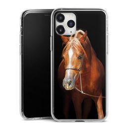 DeinDesign iPhone 11 Pro Max Handy Silikon H&uuml;lle Case transparent Handyh&uuml;lle Horse Hobby Mare Silikon Case