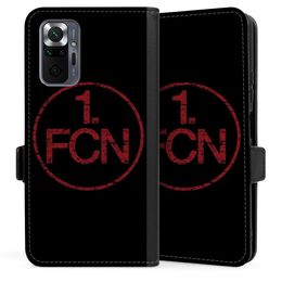 DeinDesign Xiaomi Redmi Note 10 Pro Handy Klapph&uuml;lle Handyh&uuml;lle aus Kunst Leder schwarz Flip Case Merchandise Sideflip mit langer Lasche