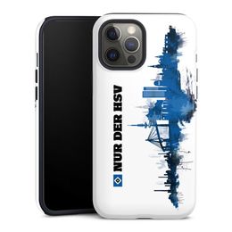 DeinDesign iPhone 12 Pro Max Handy Panzer Handyh&uuml;lle robuste Outdoor H&uuml;lle Schutzh&uuml;lle gl&auml;nzend Hsv Official Licensed Product Bundesliga Tough Case