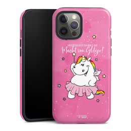 DeinDesign iPhone 12 Pro Max Handy Panzer Handyh&uuml;lle robuste Outdoor H&uuml;lle Schutzh&uuml;lle gl&auml;nzend Pummeleinhorn Official Licensed Product Pummel & Friends Tough 