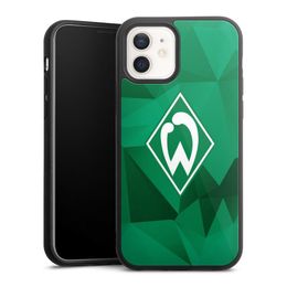 DeinDesign iPhone 12 Handy Gallery Case Handyh&uuml;lle 9H Geh&auml;rtetes Glas R&uuml;ckseite H&uuml;lle Official Licensed Product Camouflage Sv Werder Bremen Gallery Case