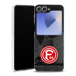 DeinDesign Galaxy Z Flip 6 Handy Hard Case Schutzh&uuml;lle transparent Smartphone Handy H&uuml;lle Logo Official Licensed Product Fortuna D&uuml;sseldorf Hard Case